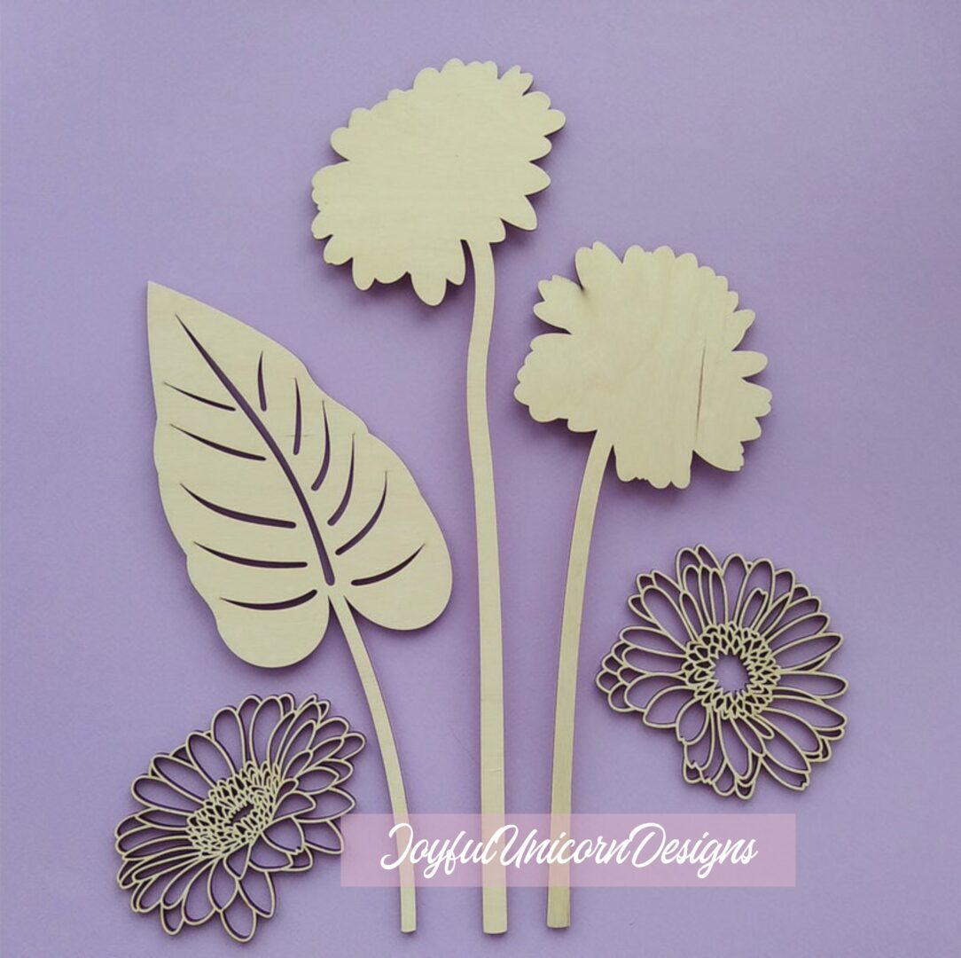 Gerbera Daisy SVG, Gerbera Flower SVG, Laser Cut Flowers SVG, Gerbera ...