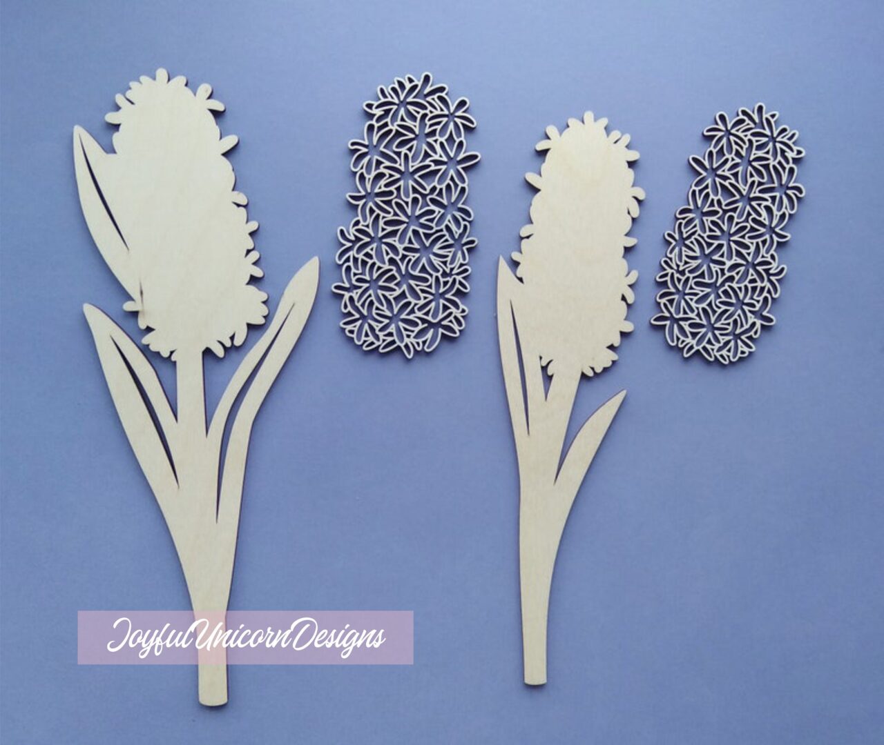 Hyacinth Flower SVG, December Birth Month Flower SVG, Laser Cut Flowers ...