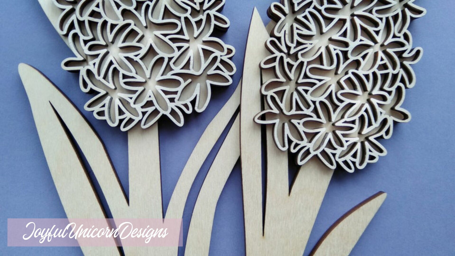 Hyacinth Flower SVG, December Birth Month Flower SVG, Laser Cut Flowers ...