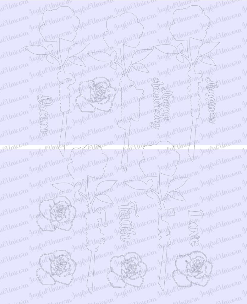 Long Stem Rose SVG, Rose With Text SVG, Mothers Day Rose SVG ...