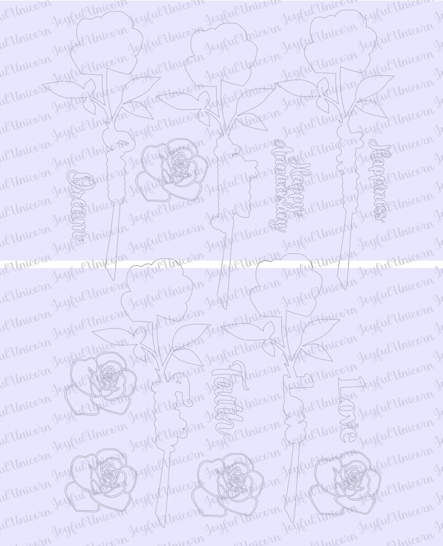 Long Stem Rose SVG, Rose With Text SVG, Mothers Day Rose SVG ...