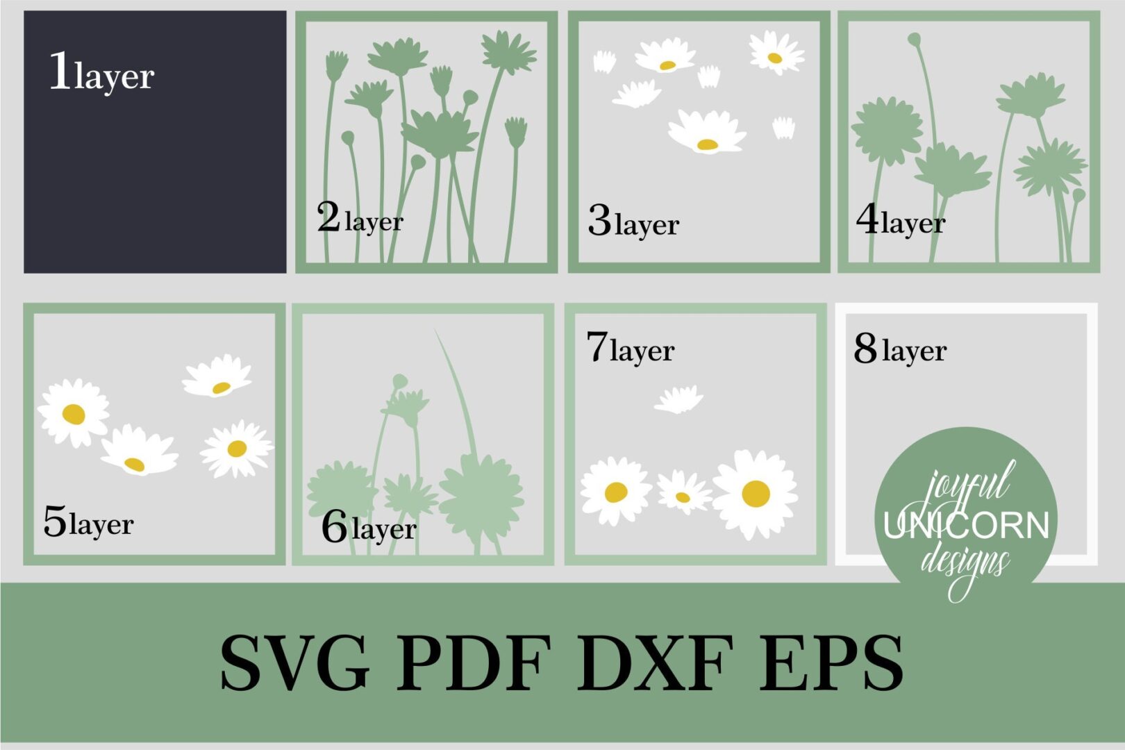 3D Layered Daisy SVG, Multilayer Flower Mandala, Cricut Flower Template ...