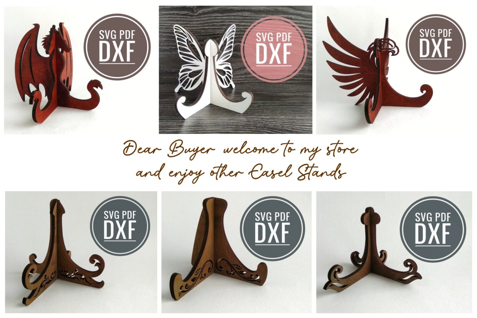 Laser Cut Easel Stand SVG, Easel Pattern SVG, Glowforge Ready file ...