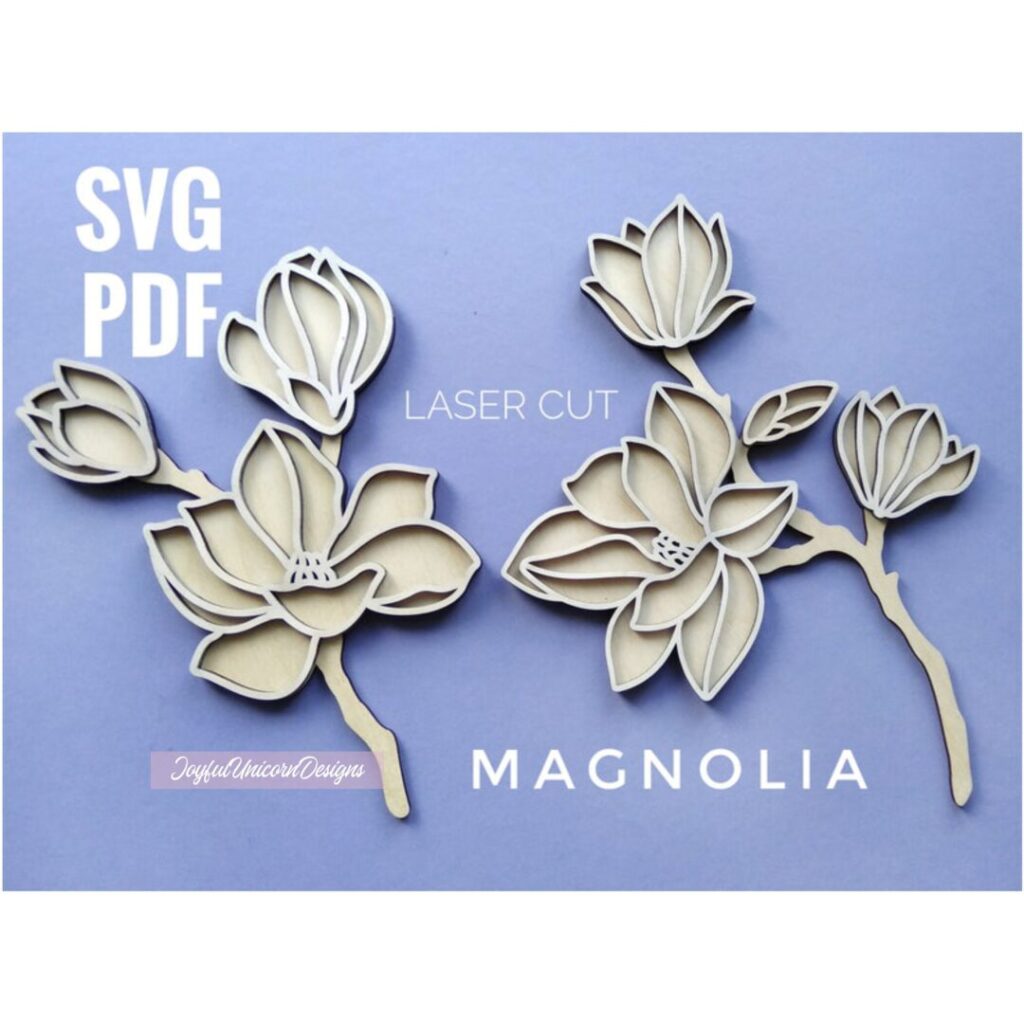 Magnolia Flower SVG, Magnolia Branch SVG, Magnolia SVG Bundle, Laser ...