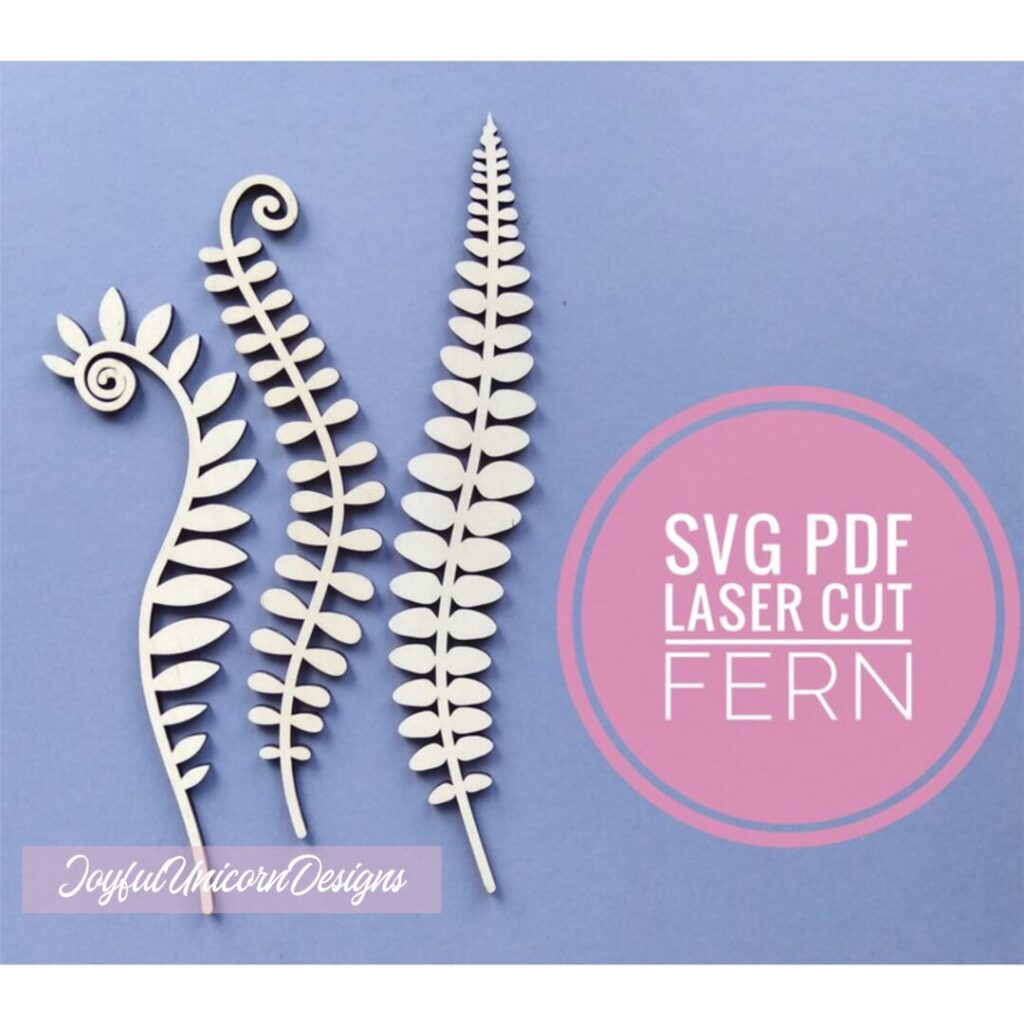 Fern SVG, Fern Leaves SVG Bundle, Laser cut Plant SVG, Cricut svg File ...