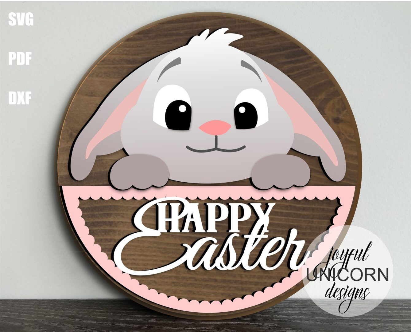 Easter Wood Round Signs SVG Bundle, Easter Door Hangers, Glowforge and ...