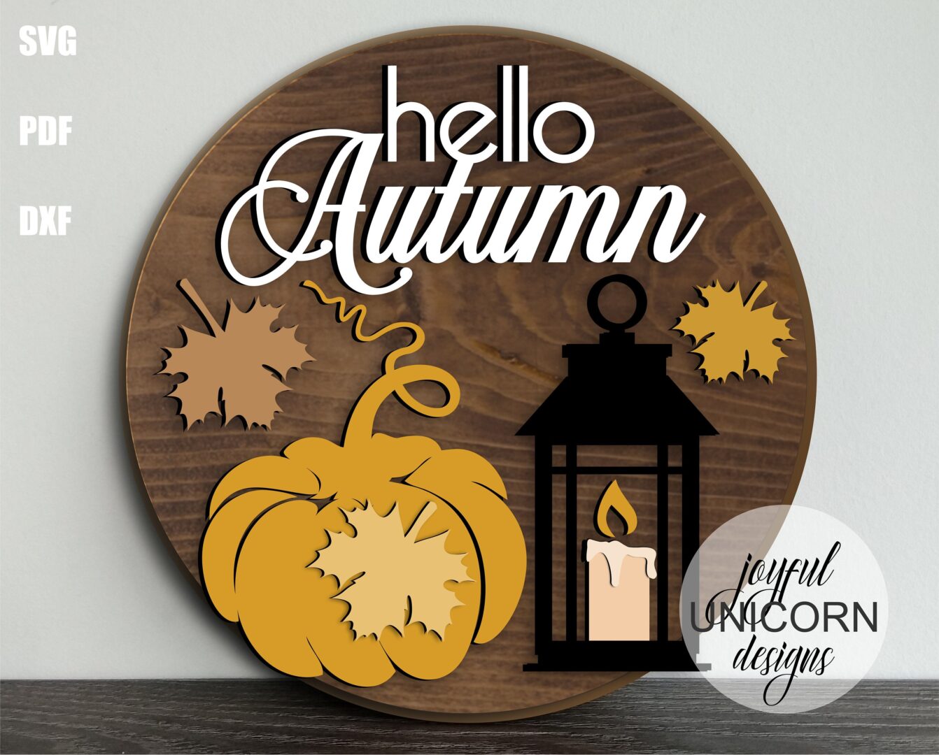 Fall Door Hangers SVG Bundle, Glowforge and Cricut Ready Files, Autumn ...