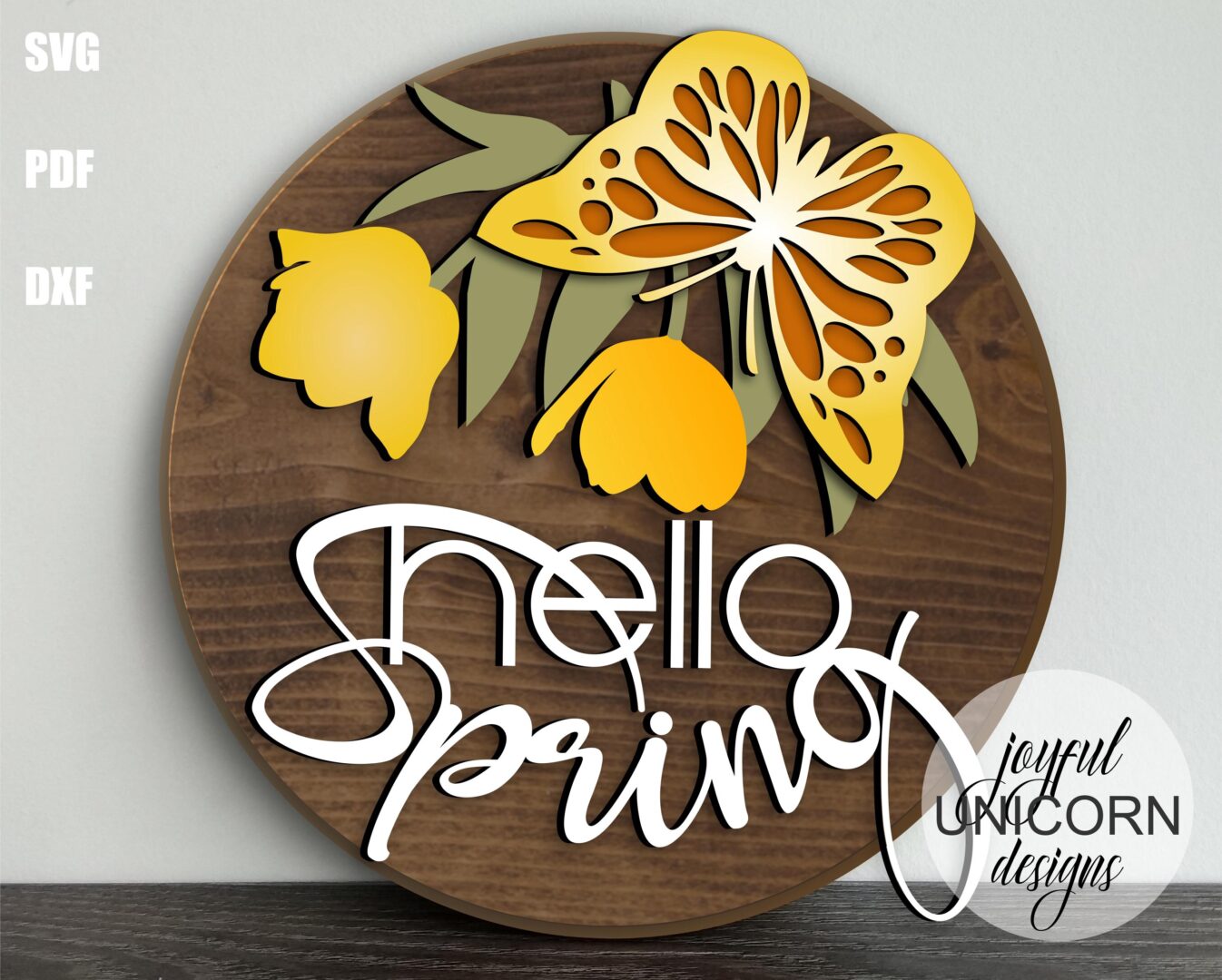 Spring Door Hangers SVG Bundle, Spring Welcome Signs, Glowforge and ...