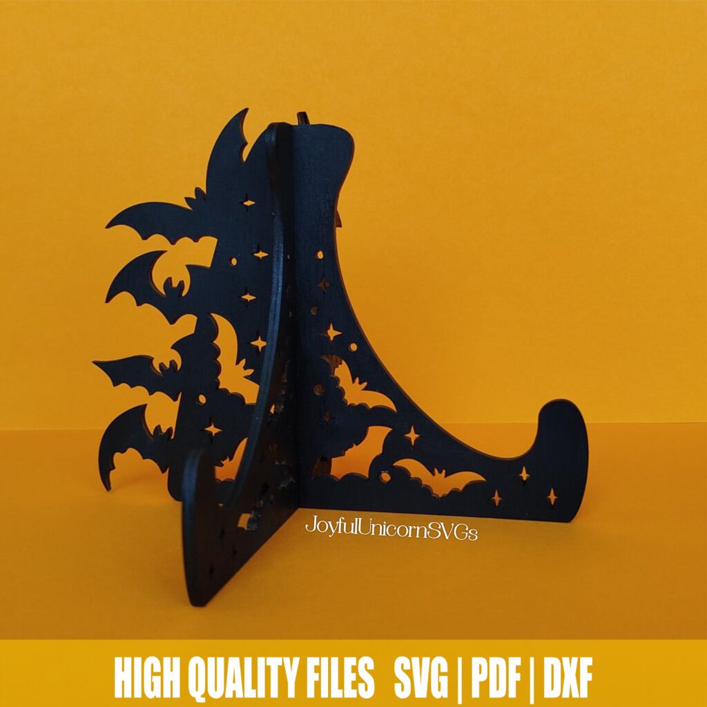 Halloween Easel Stand SVG, 3D Halloween Plate Display Stand, CNC and ...