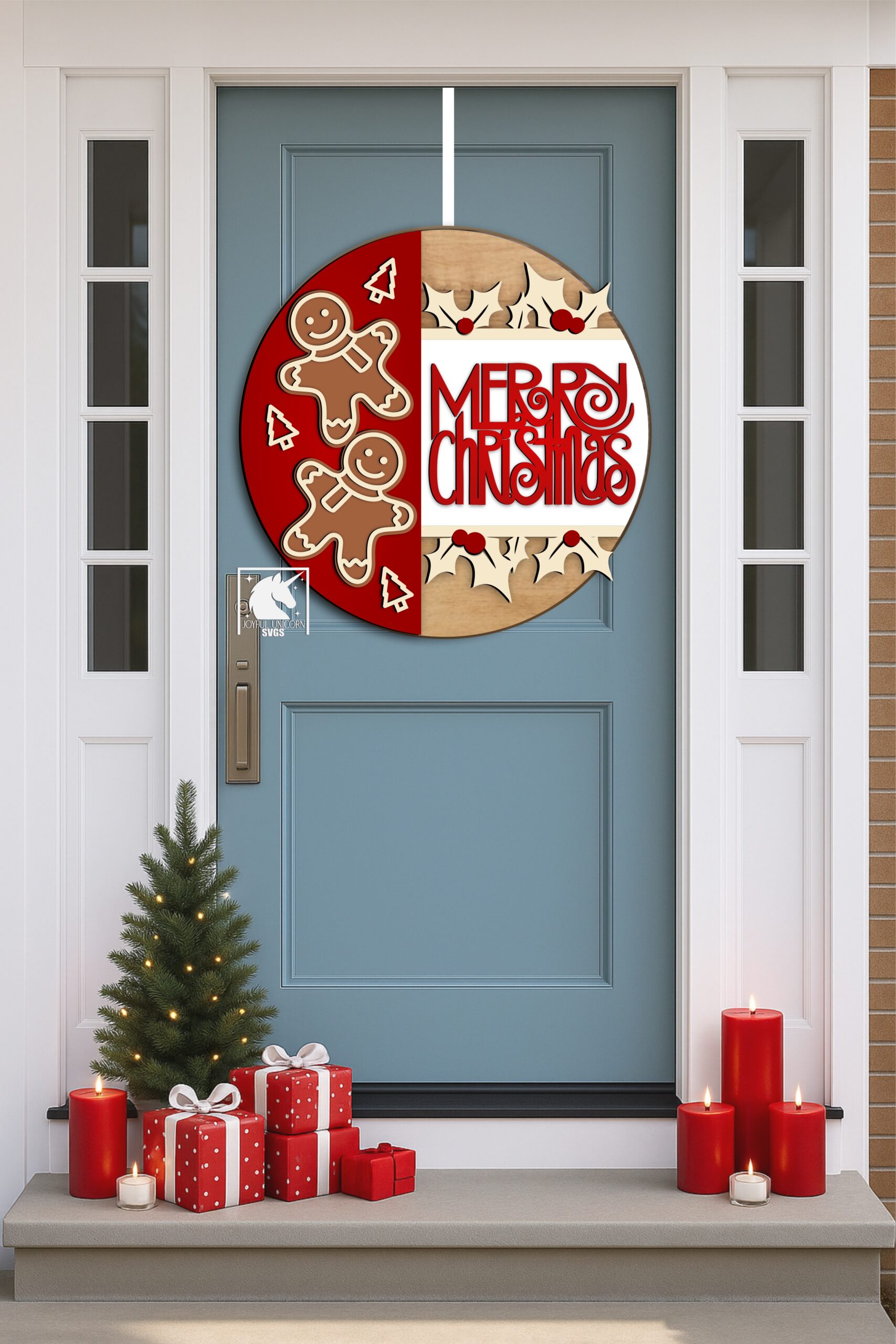 Merry Christmas Gingerbread Men Cookie Sign SVG, Christmas Laser Cut ...
